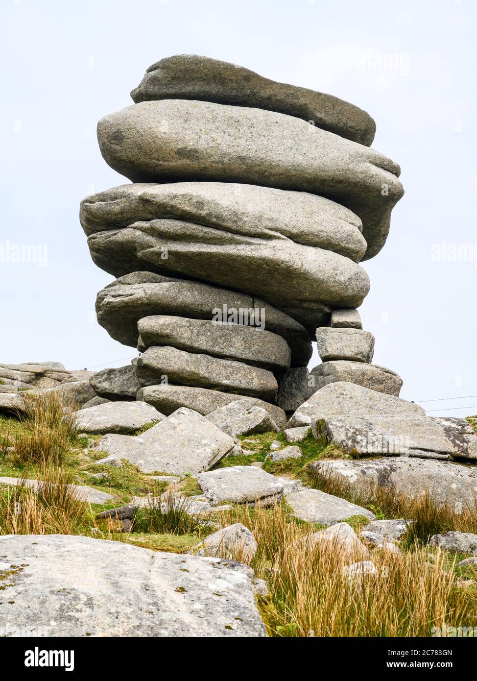 The Cheesewring is a natural granite rock formation formed by erosion ...