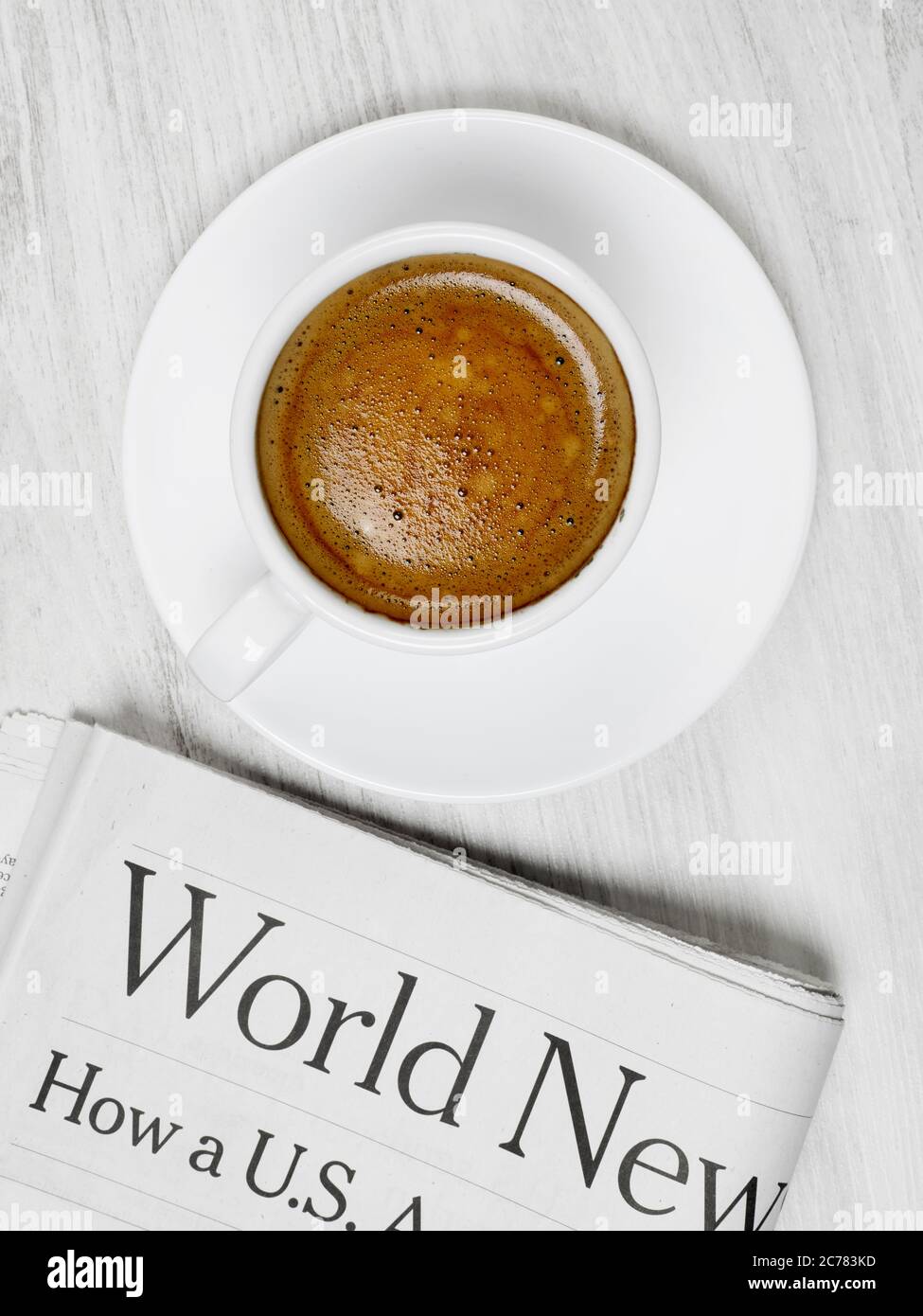 Coffee and newspaper Stock Photo - Alamy