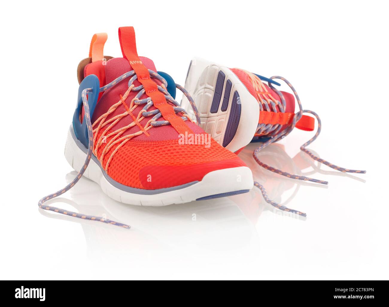 Running shoes isolated on white Stock Photo - Alamy