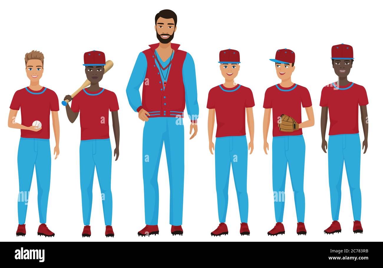 Cartoon illustration boy playing baseball hi-res stock photography and ...