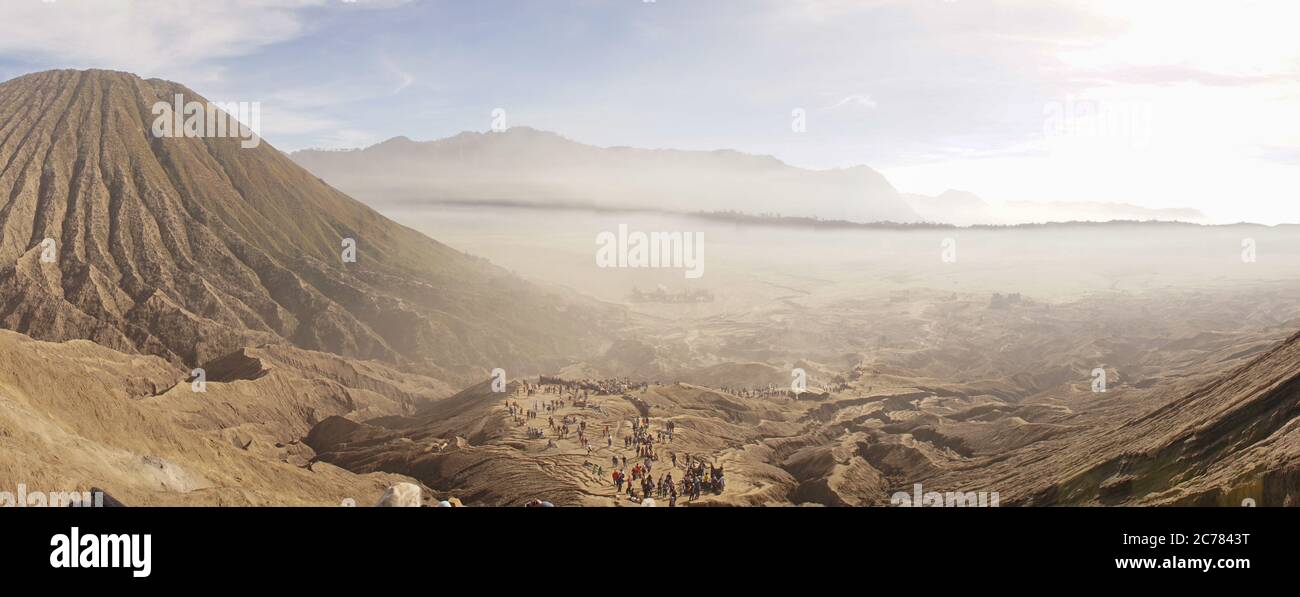 Active volcano mount Bromo in Bromo-Tengger-Semeru National Park in ...