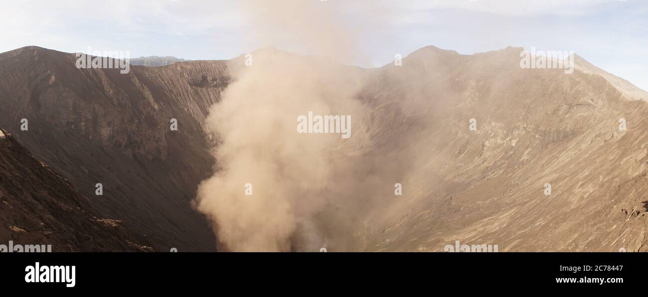 Active volcano mount Bromo in Bromo-Tengger-Semeru National Park in ...