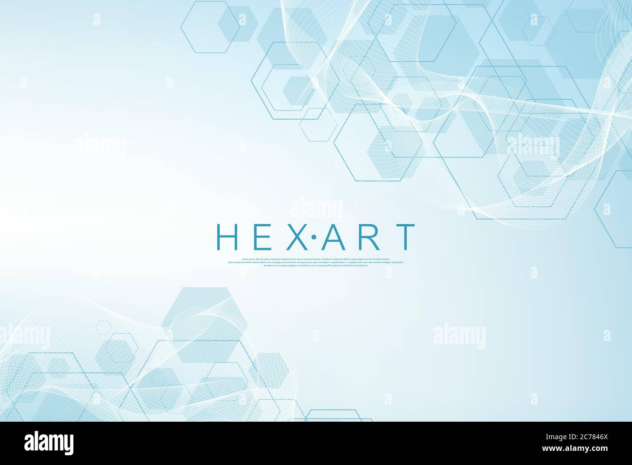 Technology abstract lines and dots connect background with hexagons. Hexagon grid. Hexagons ...