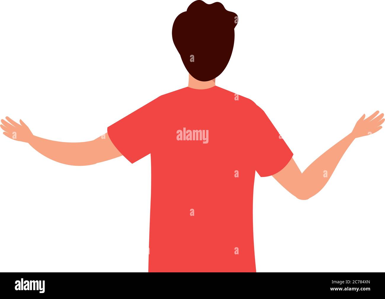 Isolated avatar man backwards vector design Stock Vector Image & Art ...