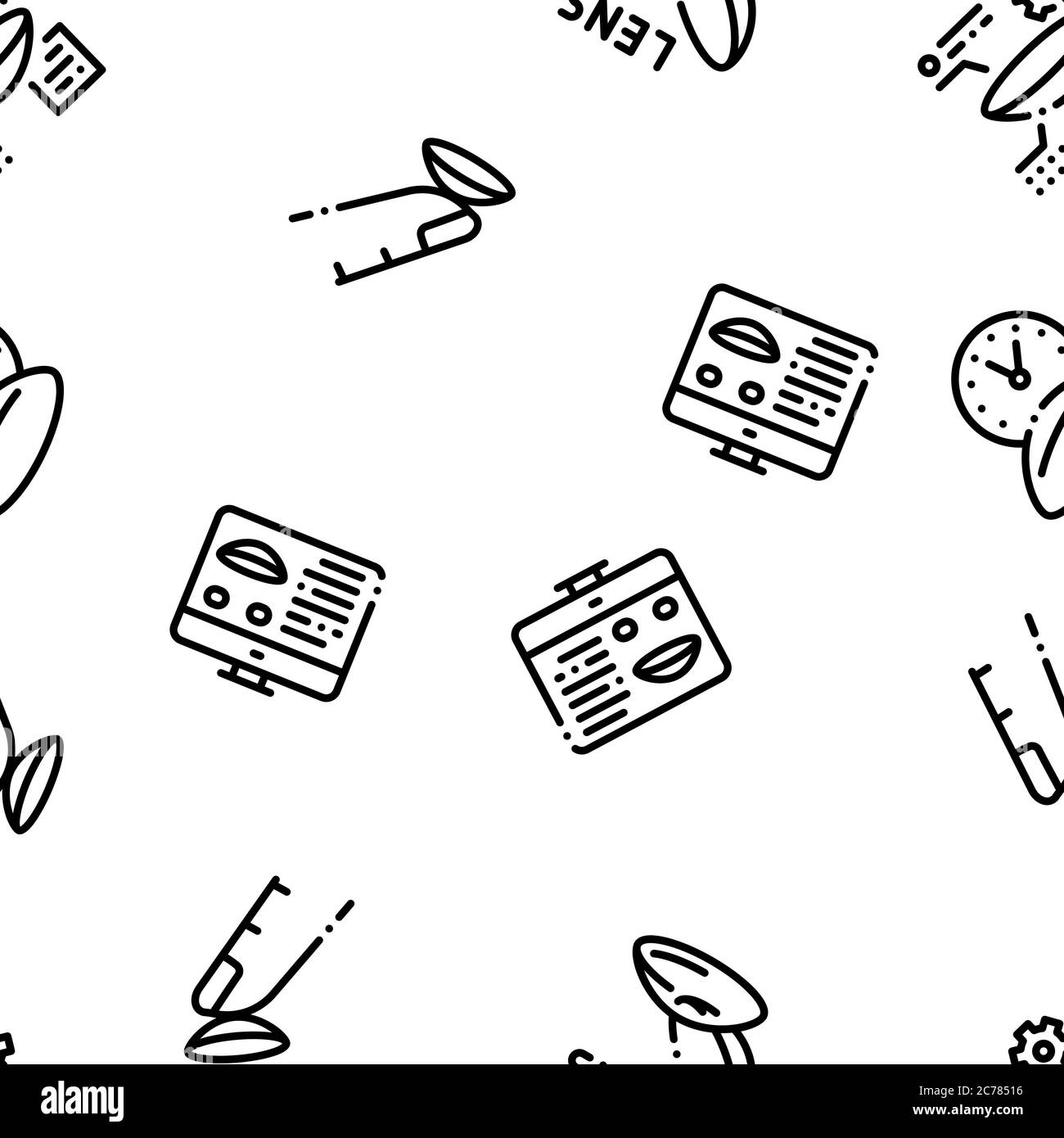 Contact Lens Accessory Seamless Pattern Vector Stock Vector Image & Art ...