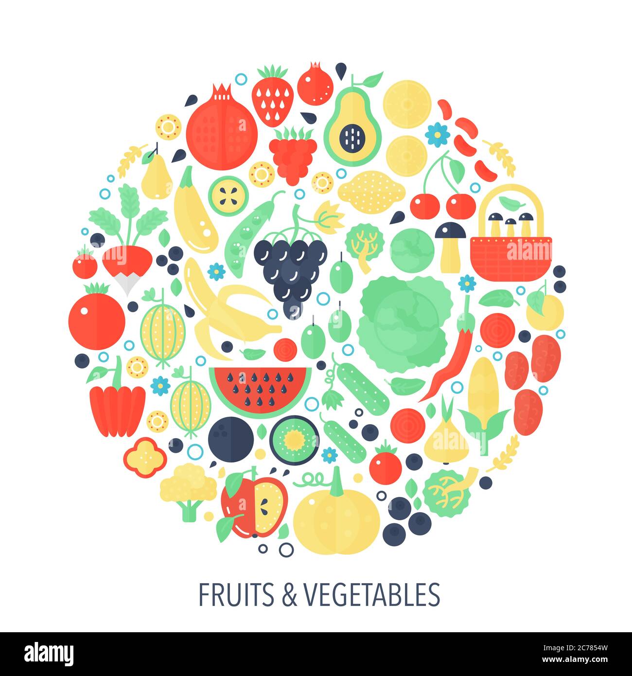 Various fresh fruits in Stock Vector Images - Alamy