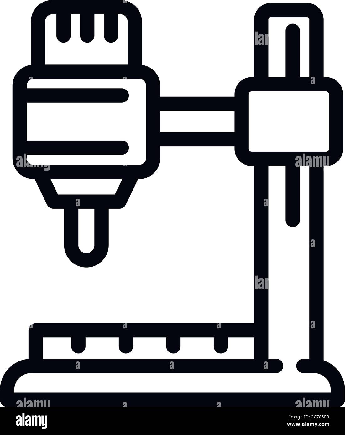 Drilling machine icon. Outline drilling machine vector icon for web design isolated on white ...