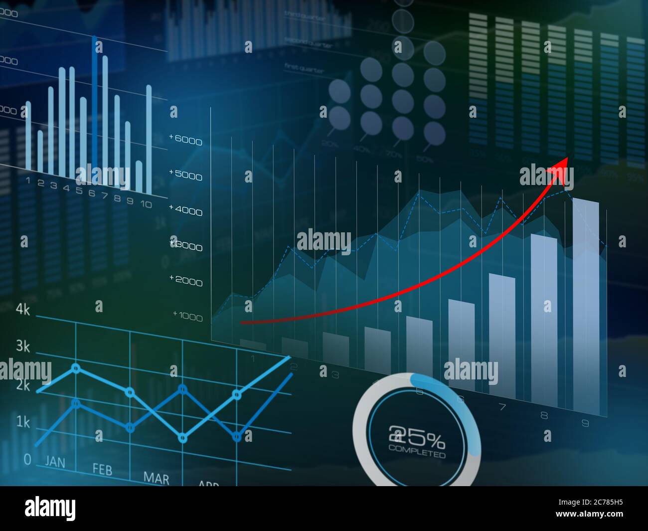 Abstract stock market chart Stock Photo - Alamy