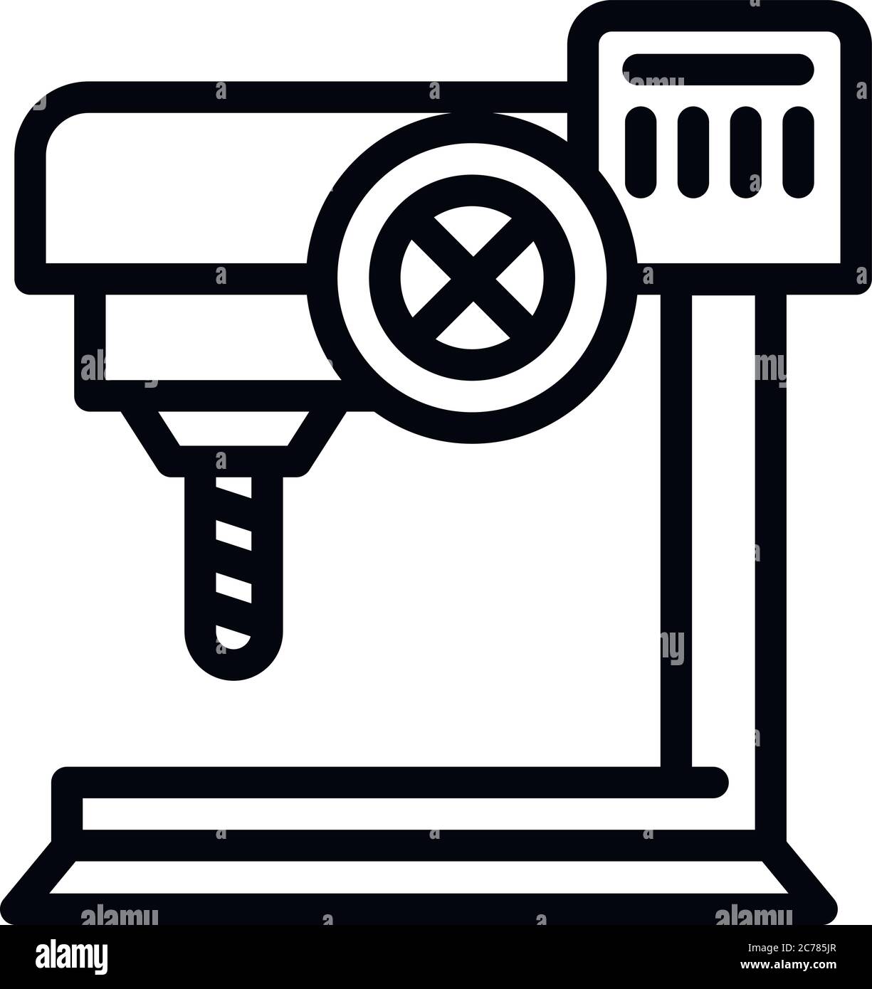 Industrial drilling machine icon. Outline industrial drilling machine vector icon for web design ...