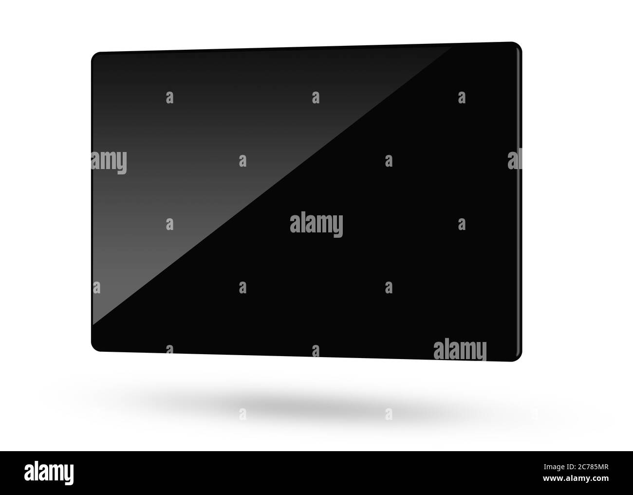 Blank black monitor Stock Photo - Alamy
