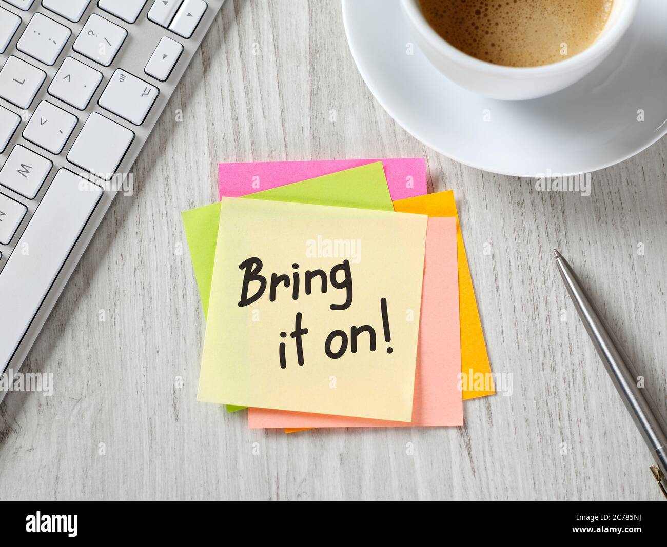 Bring it on message Stock Photo - Alamy