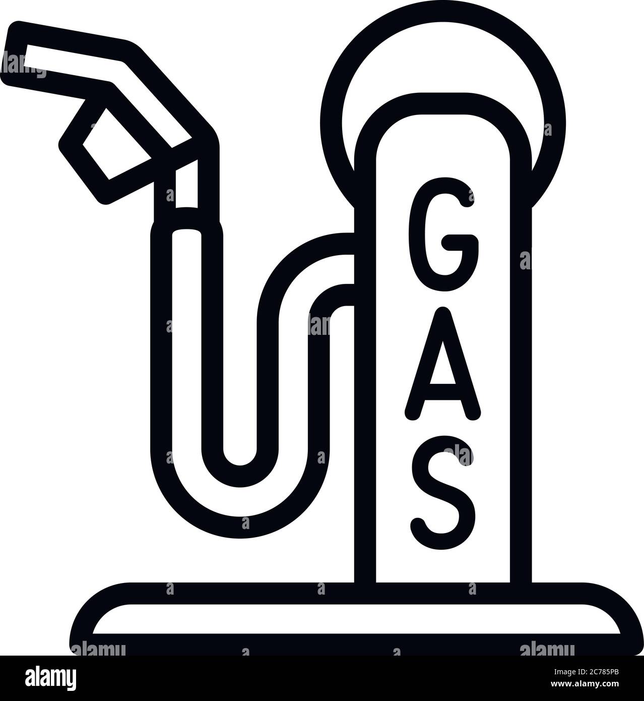 Gas station icon. Outline gas station vector icon for web design ...