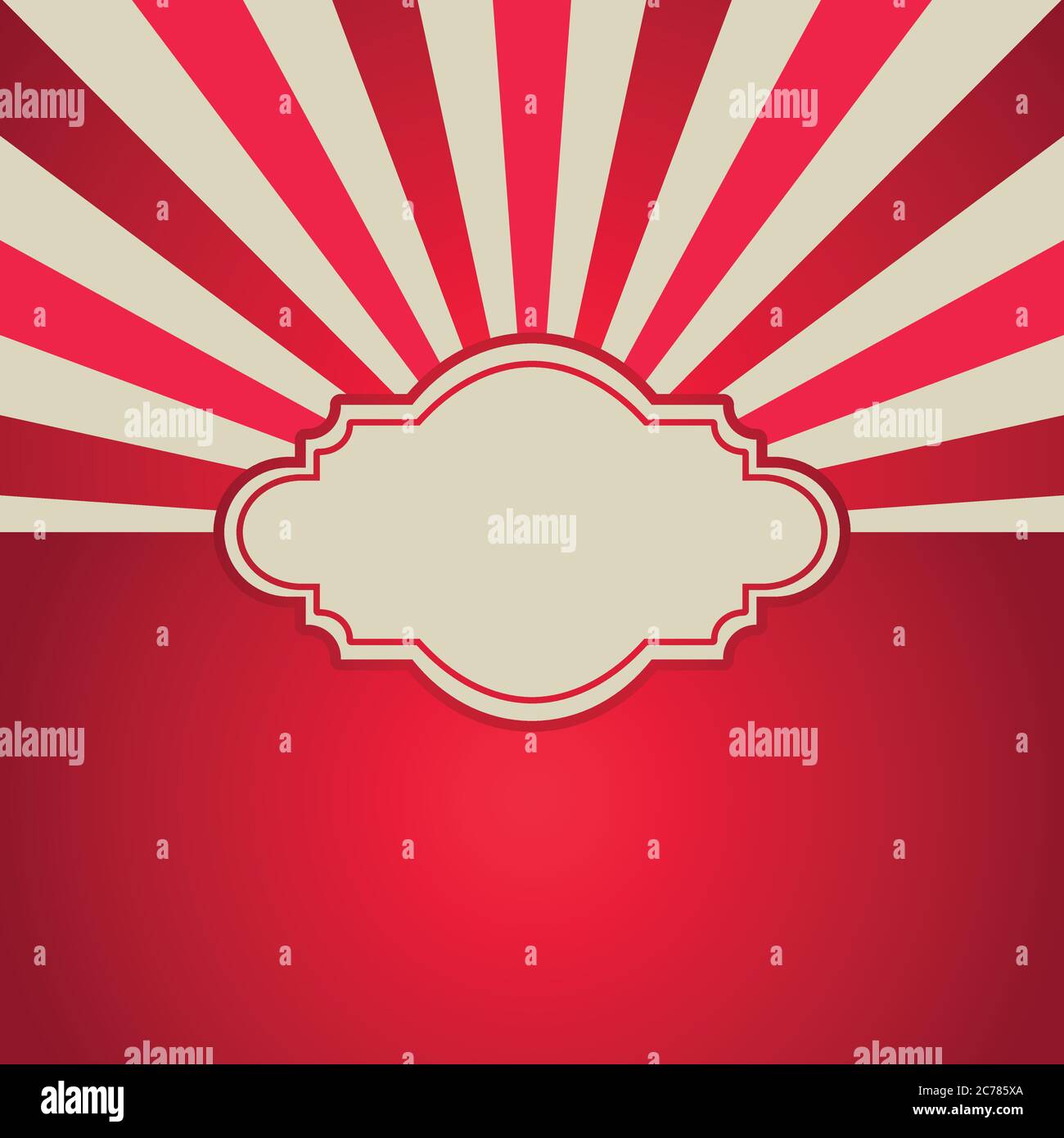 Sunlight retro poster. red color burst background. Vector illustration ...