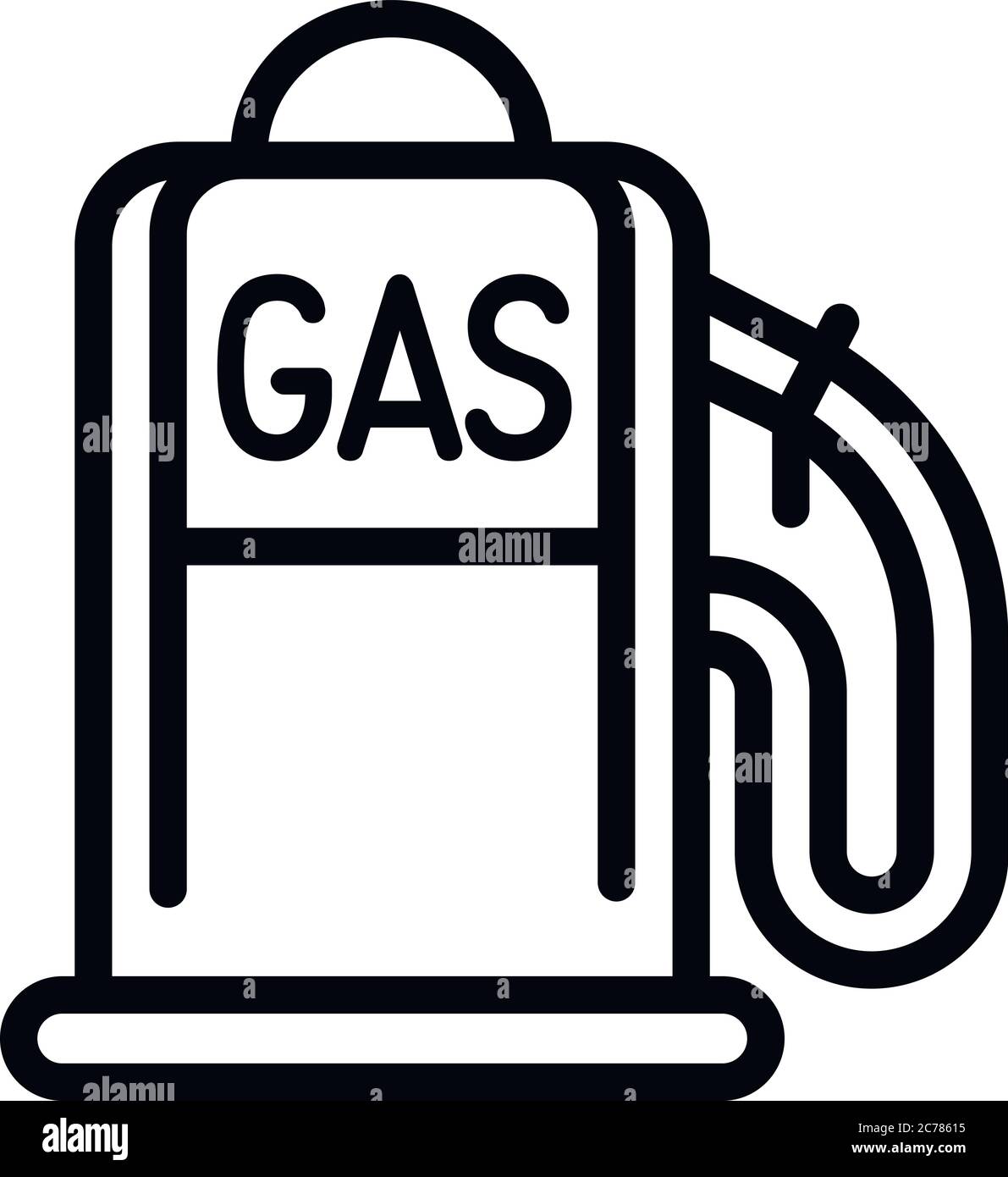 Gas fill station icon. Outline gas fill station vector icon for web ...