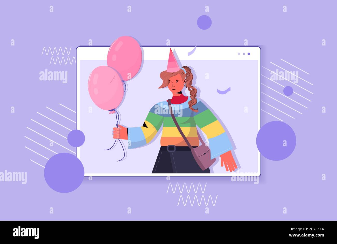 Party woman balloon in Stock Vector Images - Alamy