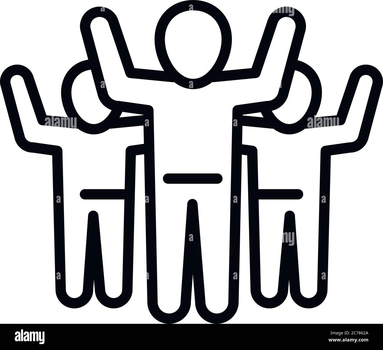 Team integration icon. Outline team integration vector icon for web ...