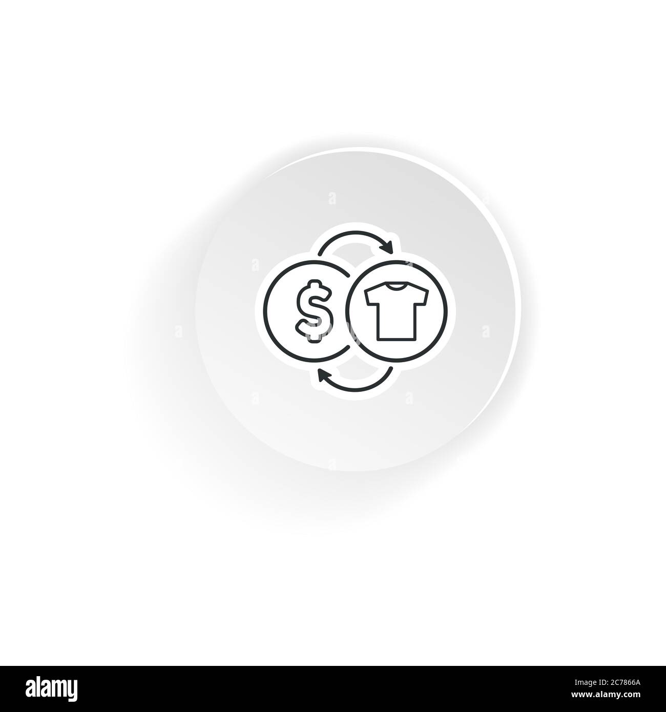 Commerce exchange icon. Currency exchange. Vector on isolated white ...