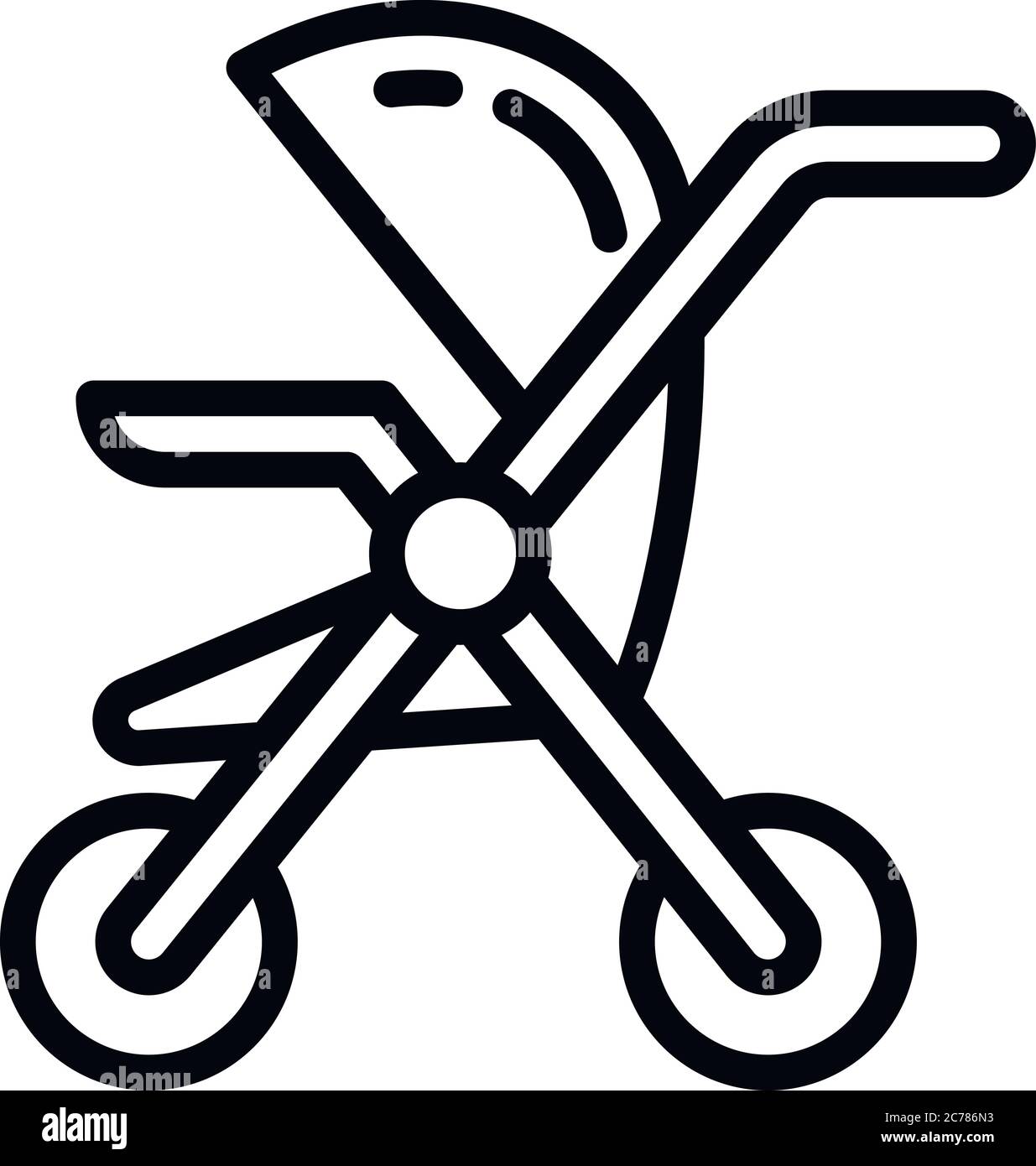 Baby cradle icon. Outline baby cradle vector icon for web design ...