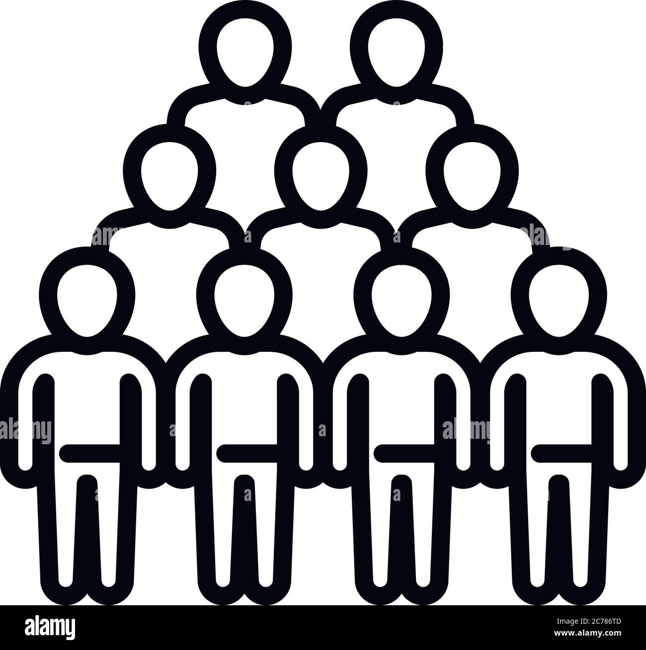 Cooperation comunity icon. Outline cooperation comunity vector icon for ...