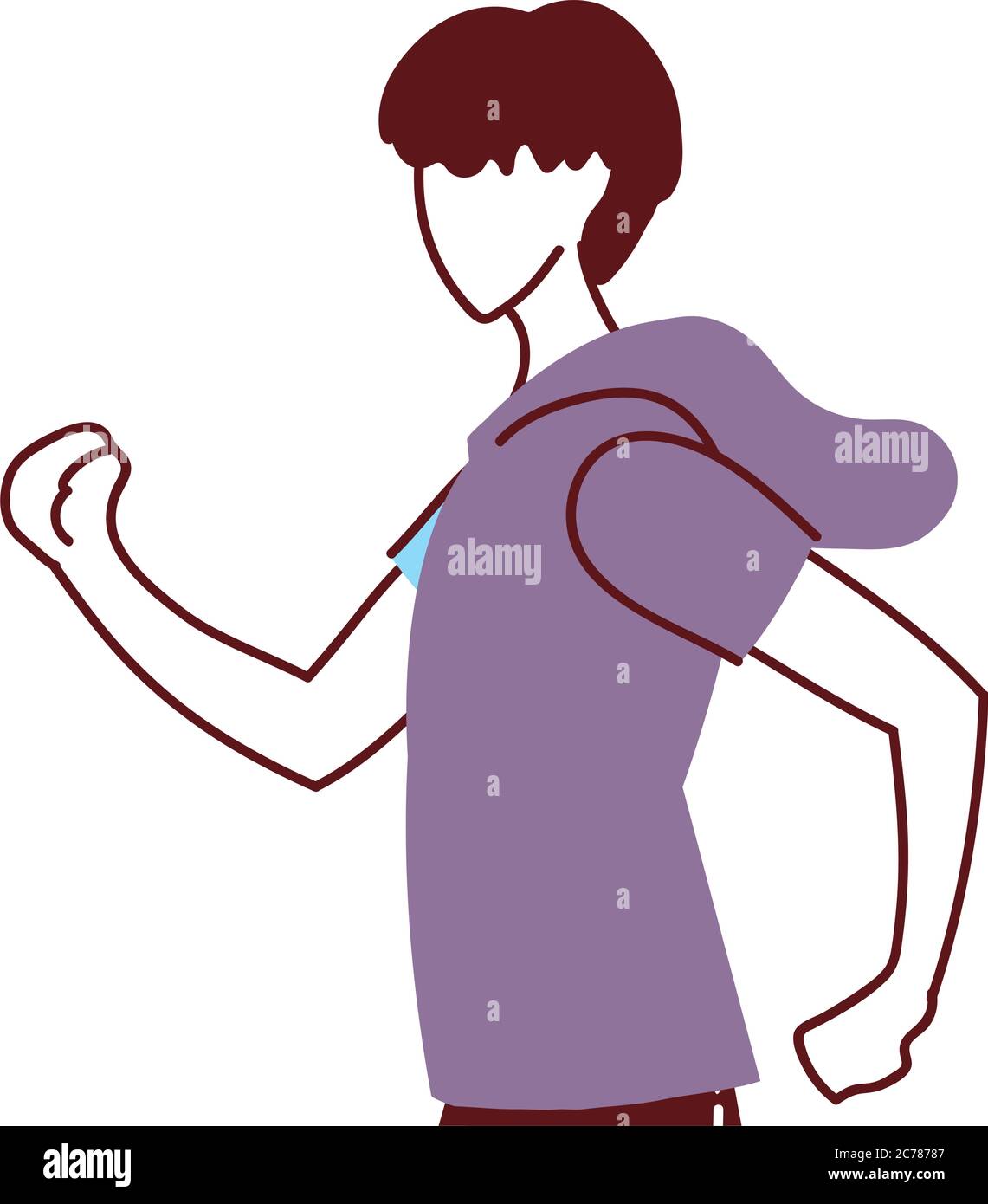 man wearing sportswear for running vector illustration design Stock ...