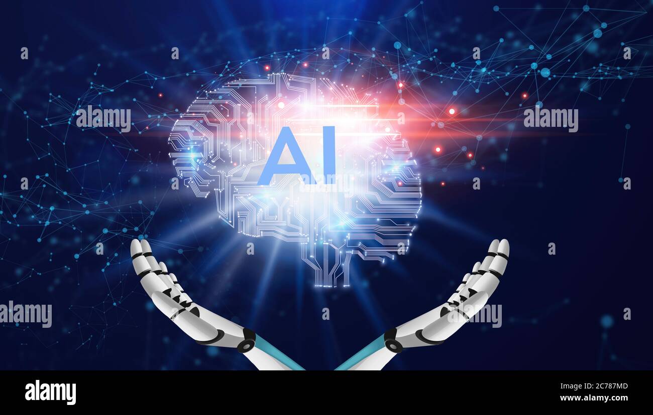Cyborg human ai brain hi-res stock photography and images - Alamy