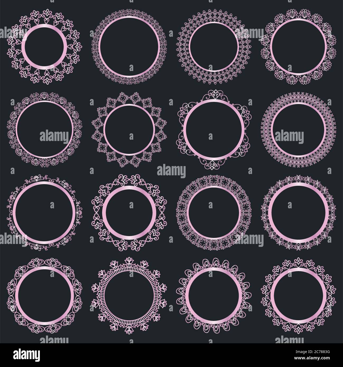 Elegant Lace Borders Frames laser cut Stock Vector Image & Art - Alamy