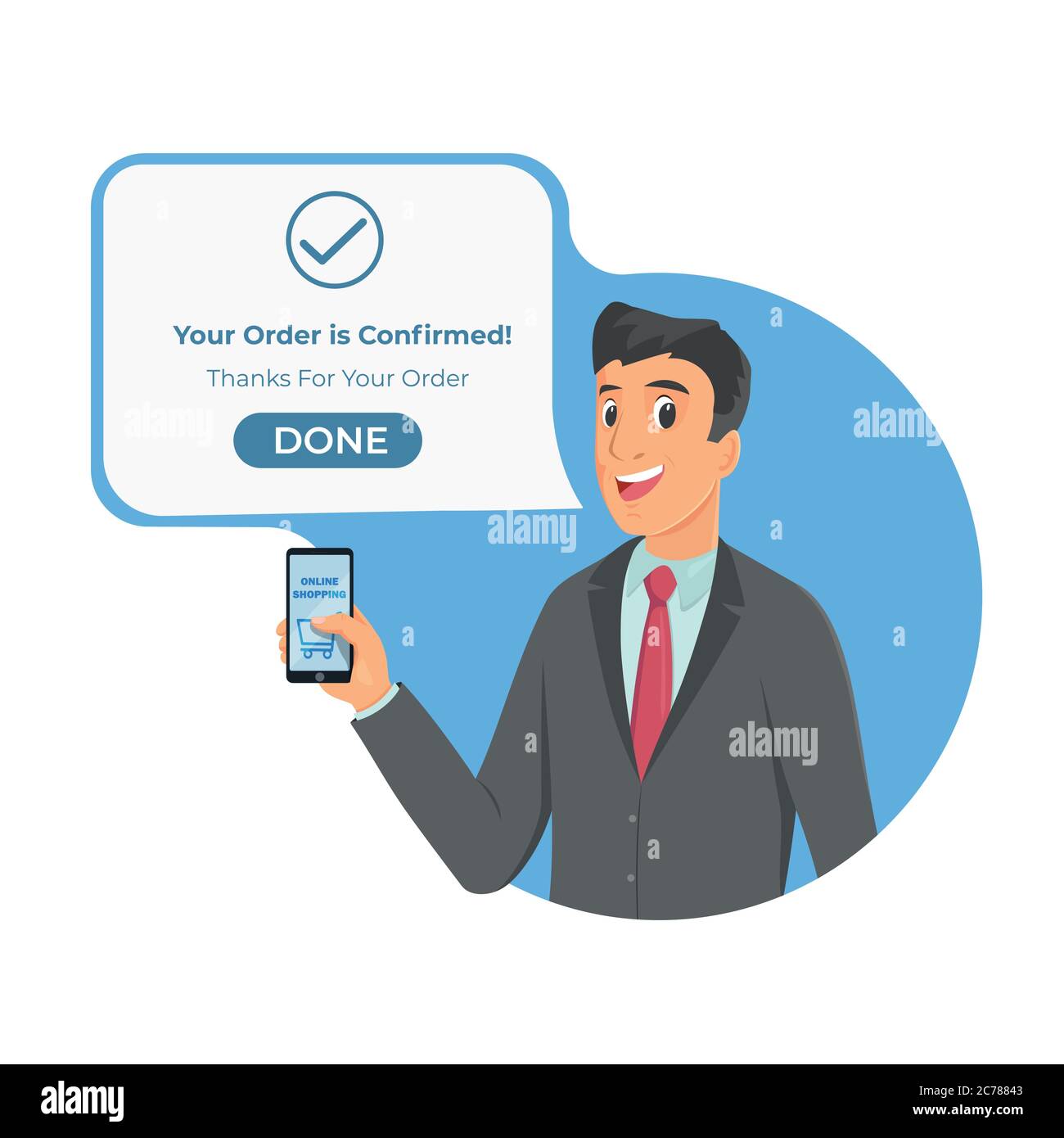 Cartoon man showing smart phone Stock Vector Images - Alamy