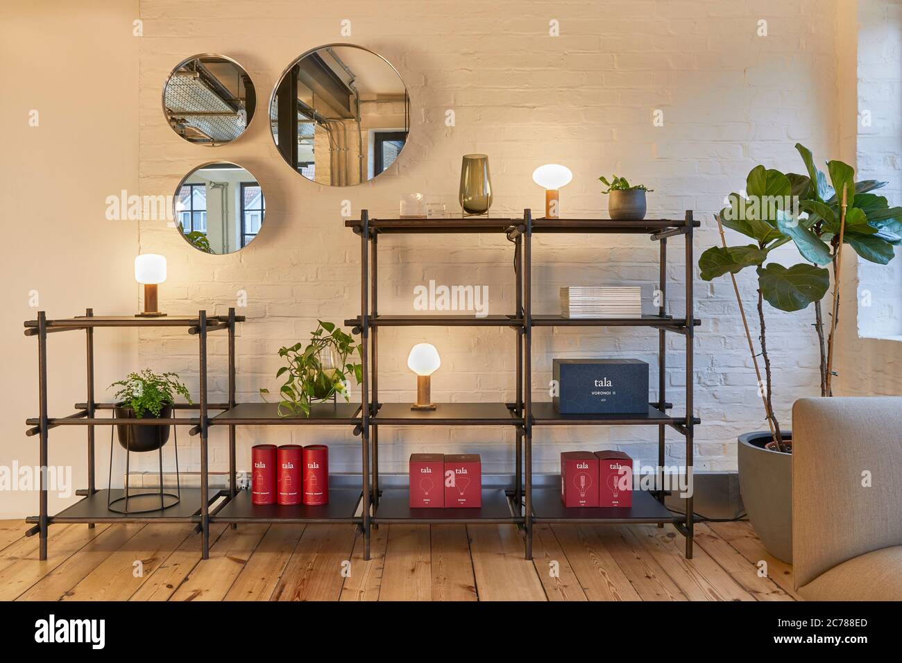 Lighting display. Tala Showroom 2019, London, United Kingdom. Architect ...