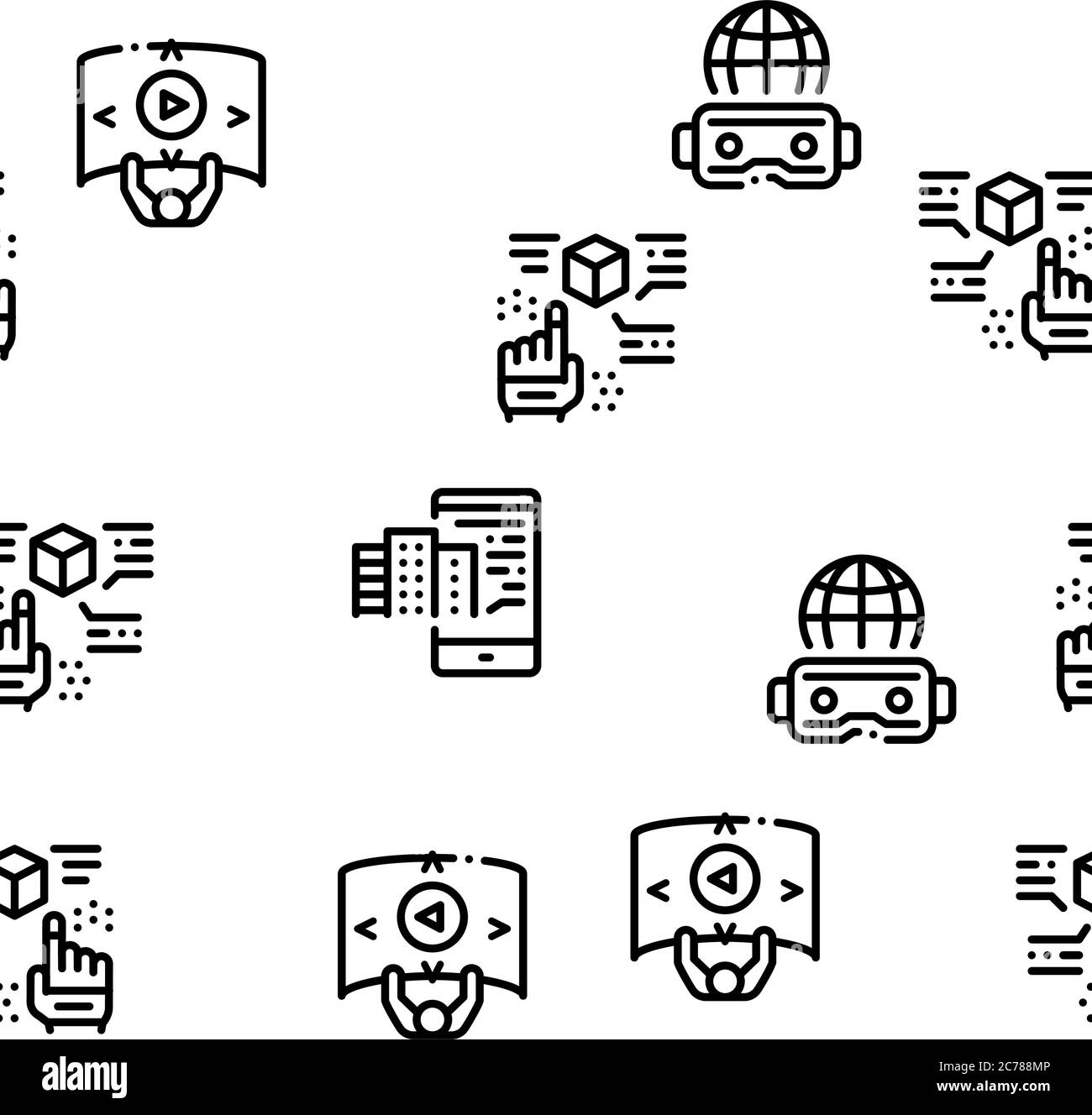 Simulation Equipment Seamless Pattern Vector Stock Vector Image & Art ...