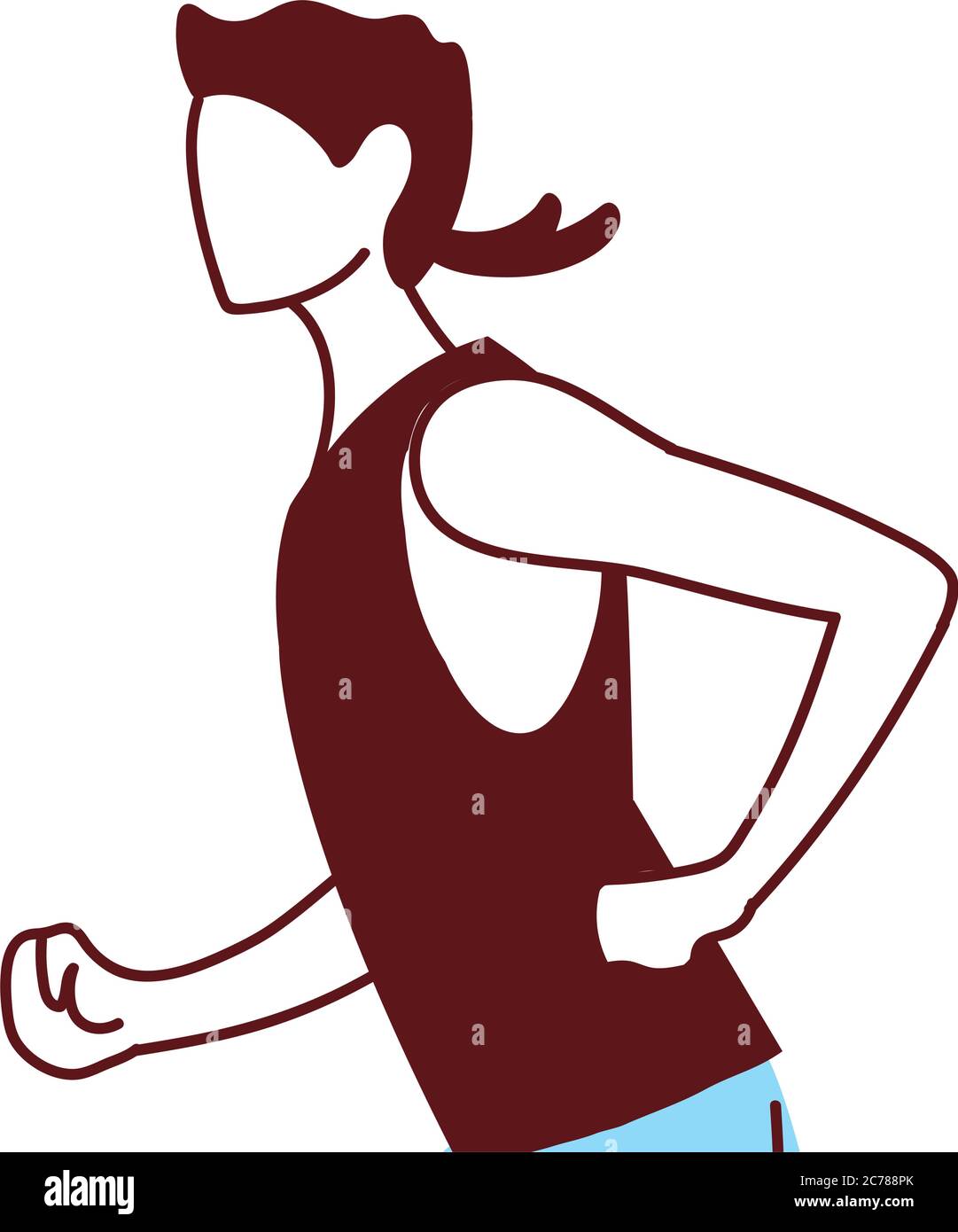 man wearing sportswear for running vector illustration design Stock ...