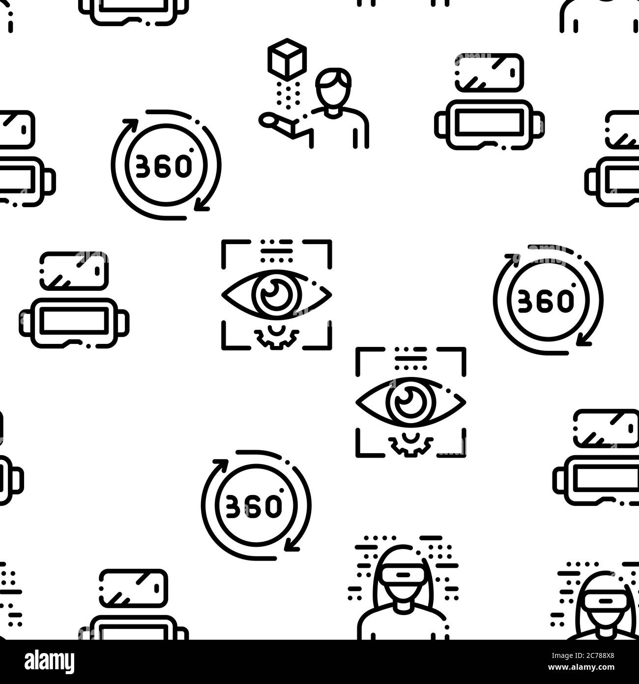 Simulation Equipment Seamless Pattern Vector Stock Vector Image & Art ...