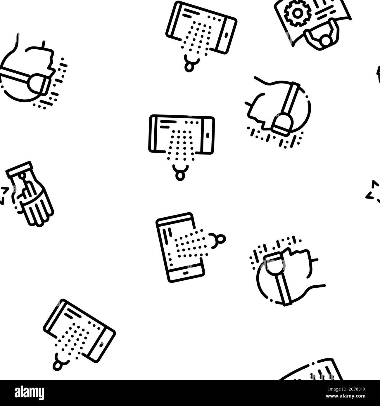 Simulation Equipment Seamless Pattern Vector Stock Vector Image & Art ...