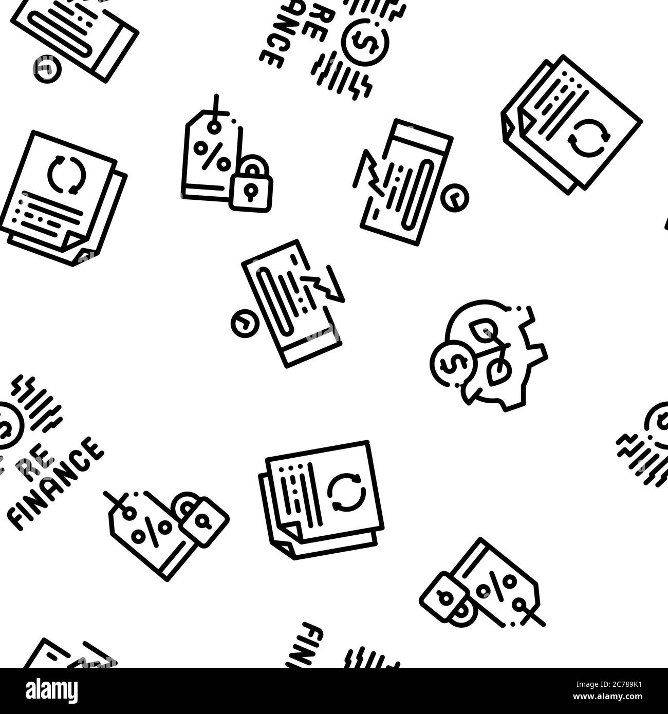 Refinance Financial Seamless Pattern Vector Stock Vector Image & Art ...