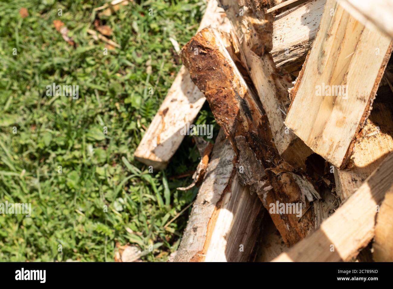 Pile chopped birch wood hi-res stock photography and images - Alamy