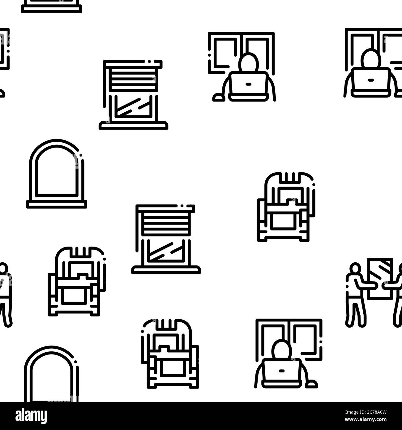 Pvc Window Frames Seamless Pattern Vector Stock Vector Image & Art - Alamy