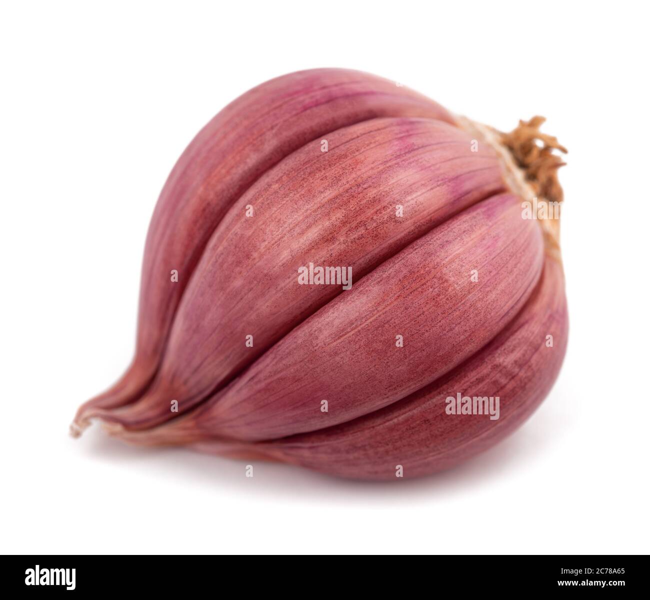 Red garlic bulb isolated on white background Stock Photo - Alamy