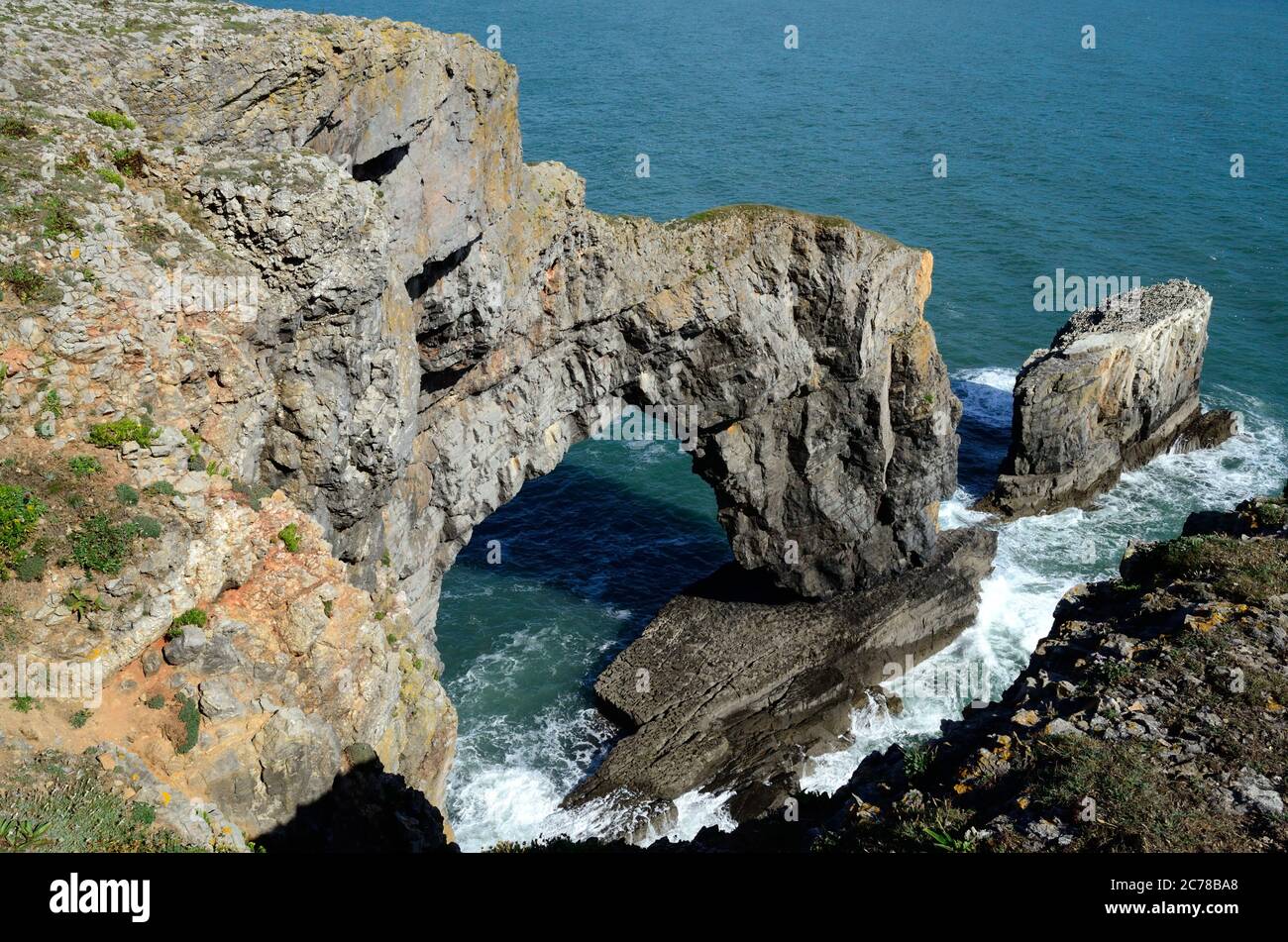 Green Bridge of Wales Pont Werdd Cymru natural carboniferous limestone ...