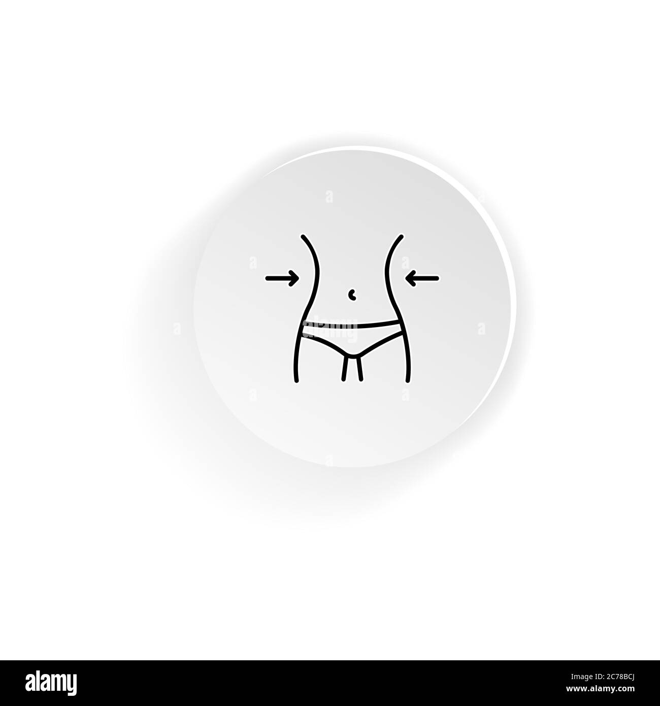 Weight loss logo line icon. Vector on isolated white background. EPS 10 ...