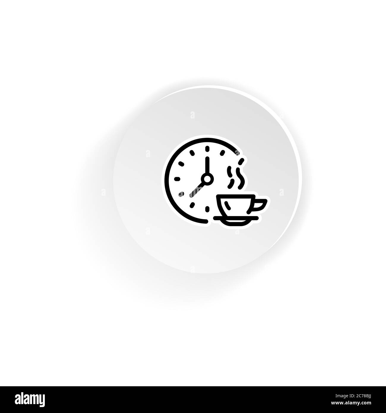 Break coffee time icon, tea. Vector on isolated white background. EPS ...