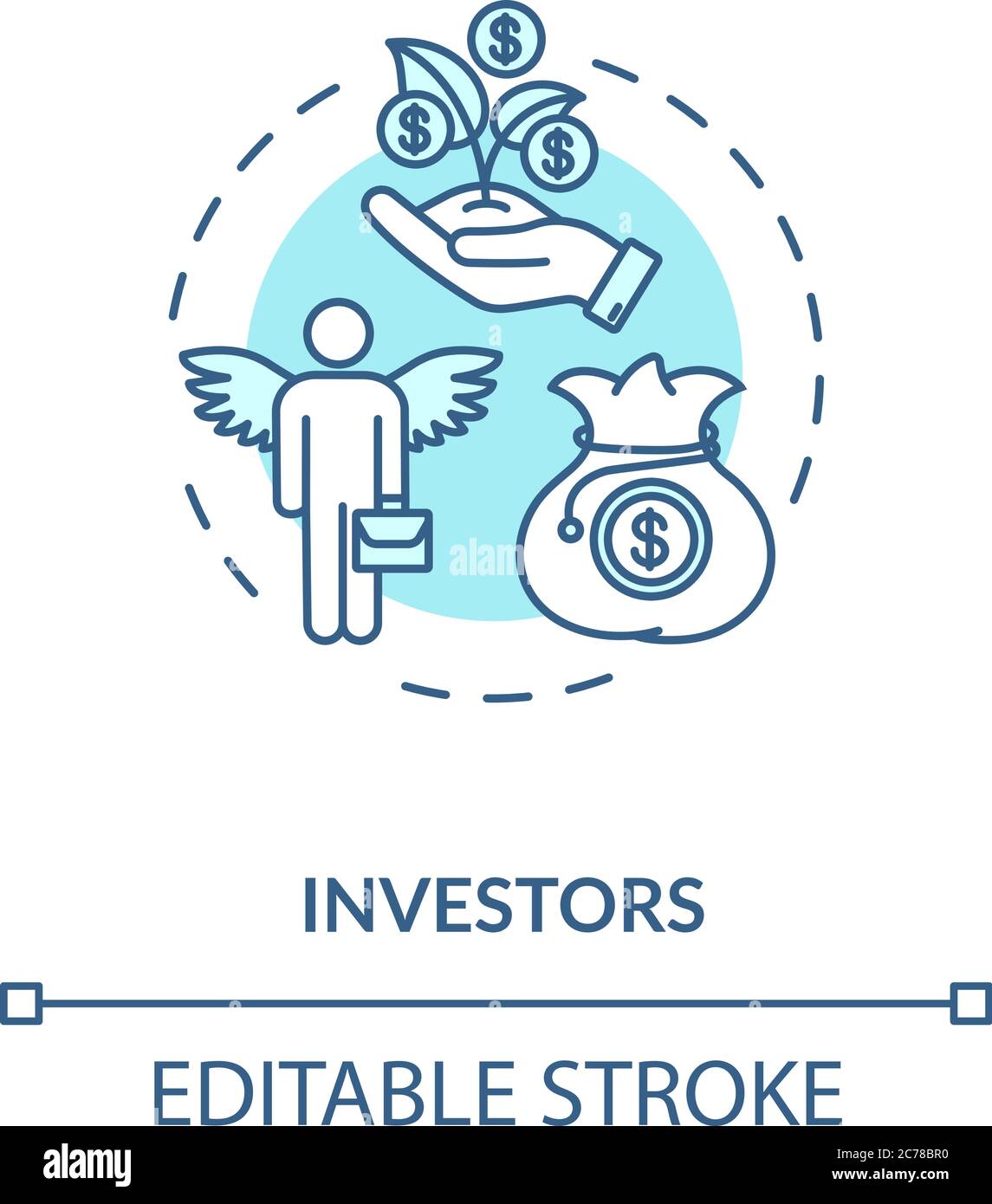 Investors concept icon. Business profit. Corporate and financial ...
