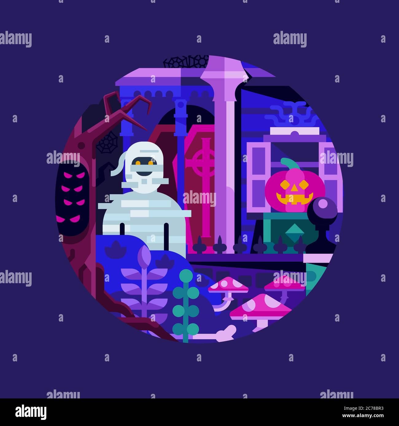 Haunted house jack lantern Stock Vector Images - Alamy