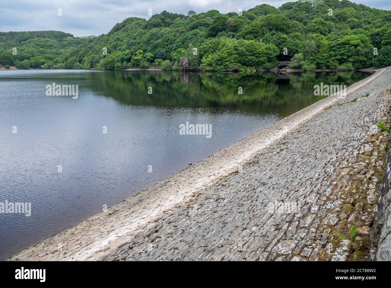 reservoir showing low water levels during a drought Stock Photo - Alamy