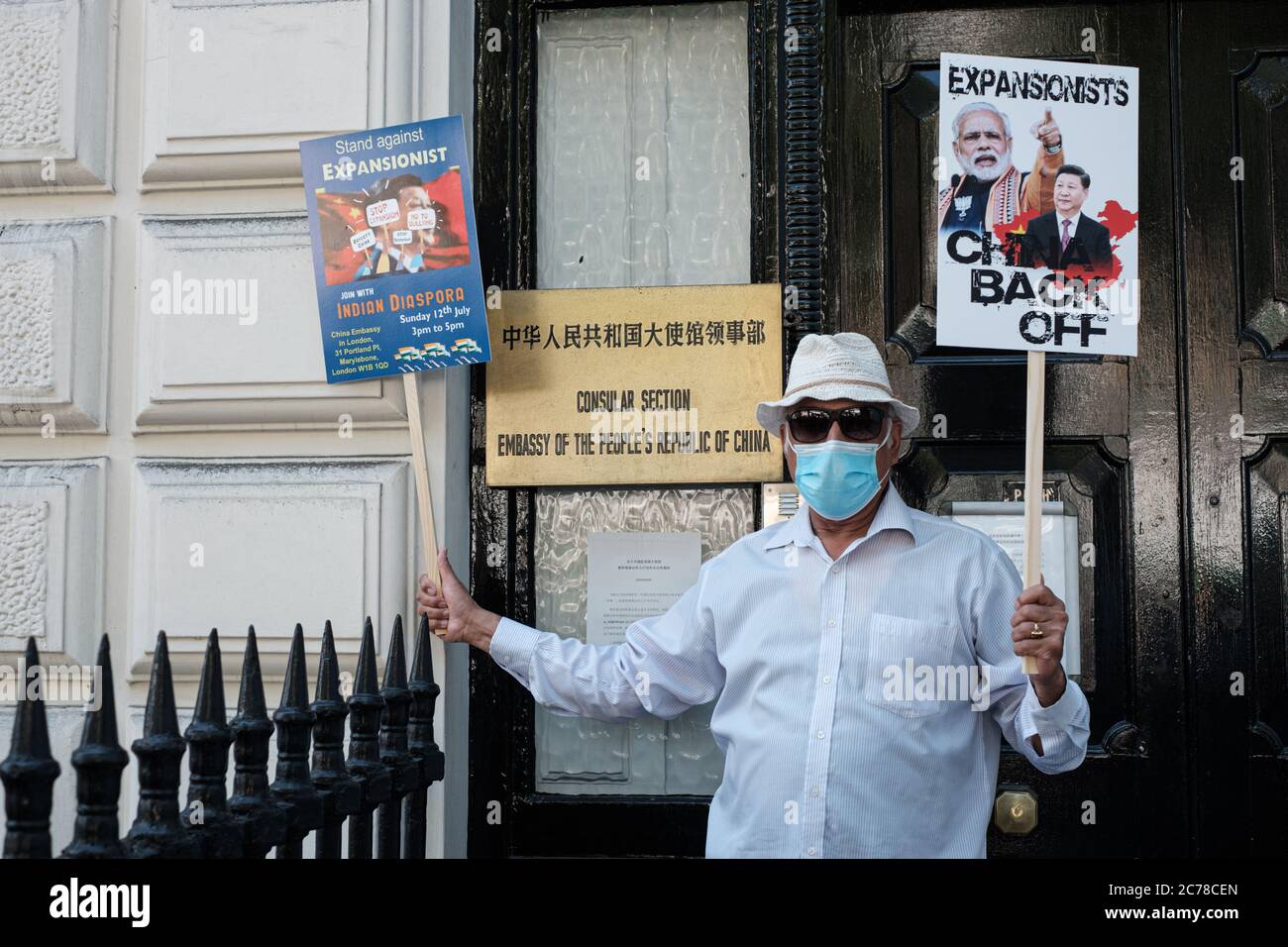 Iranian, Indian & Hong Konger Anti CCP Protest Stock Photo - Alamy