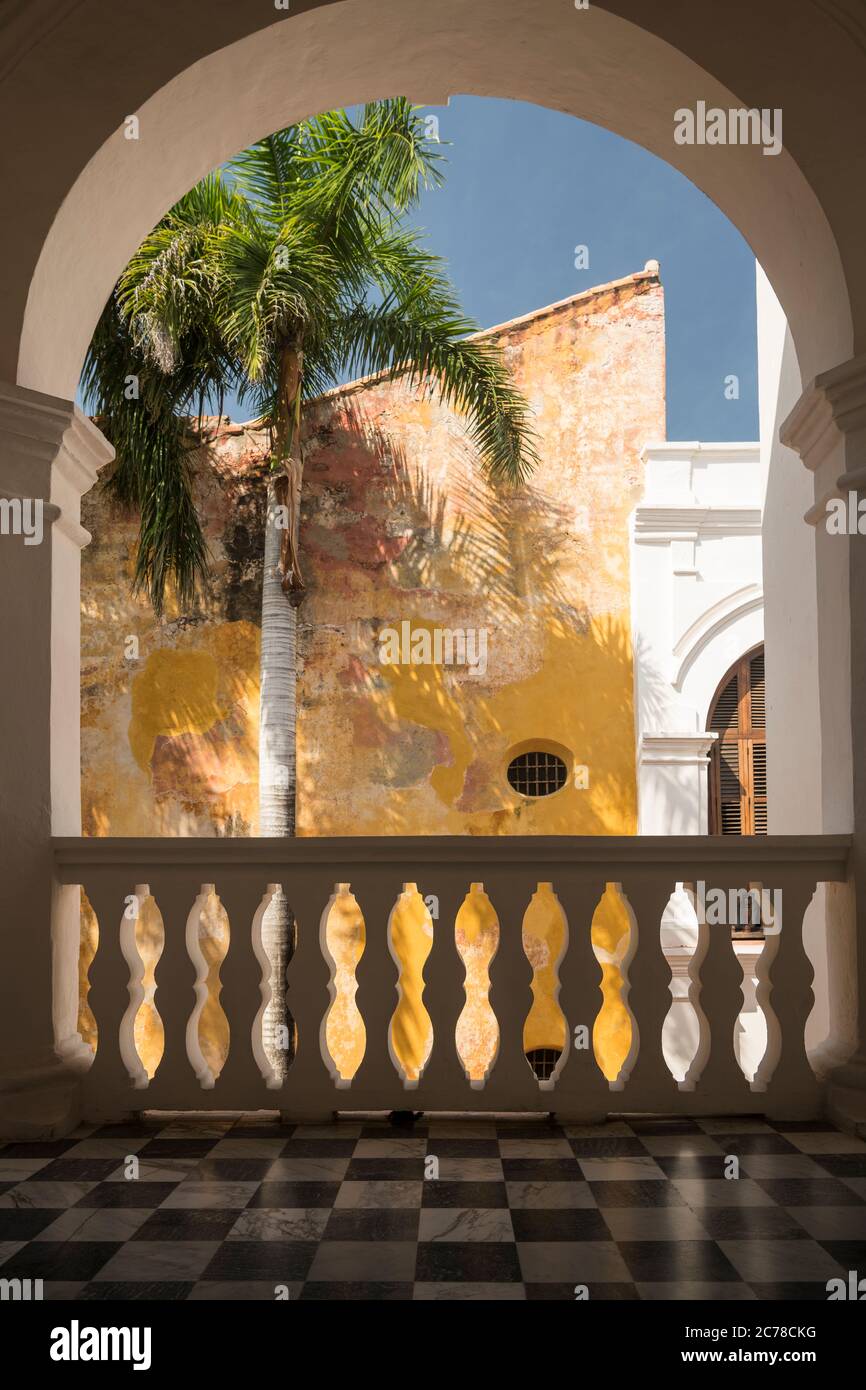 Interior of The Palace of the Inquisition Museum, Old Town, Cartagena ...