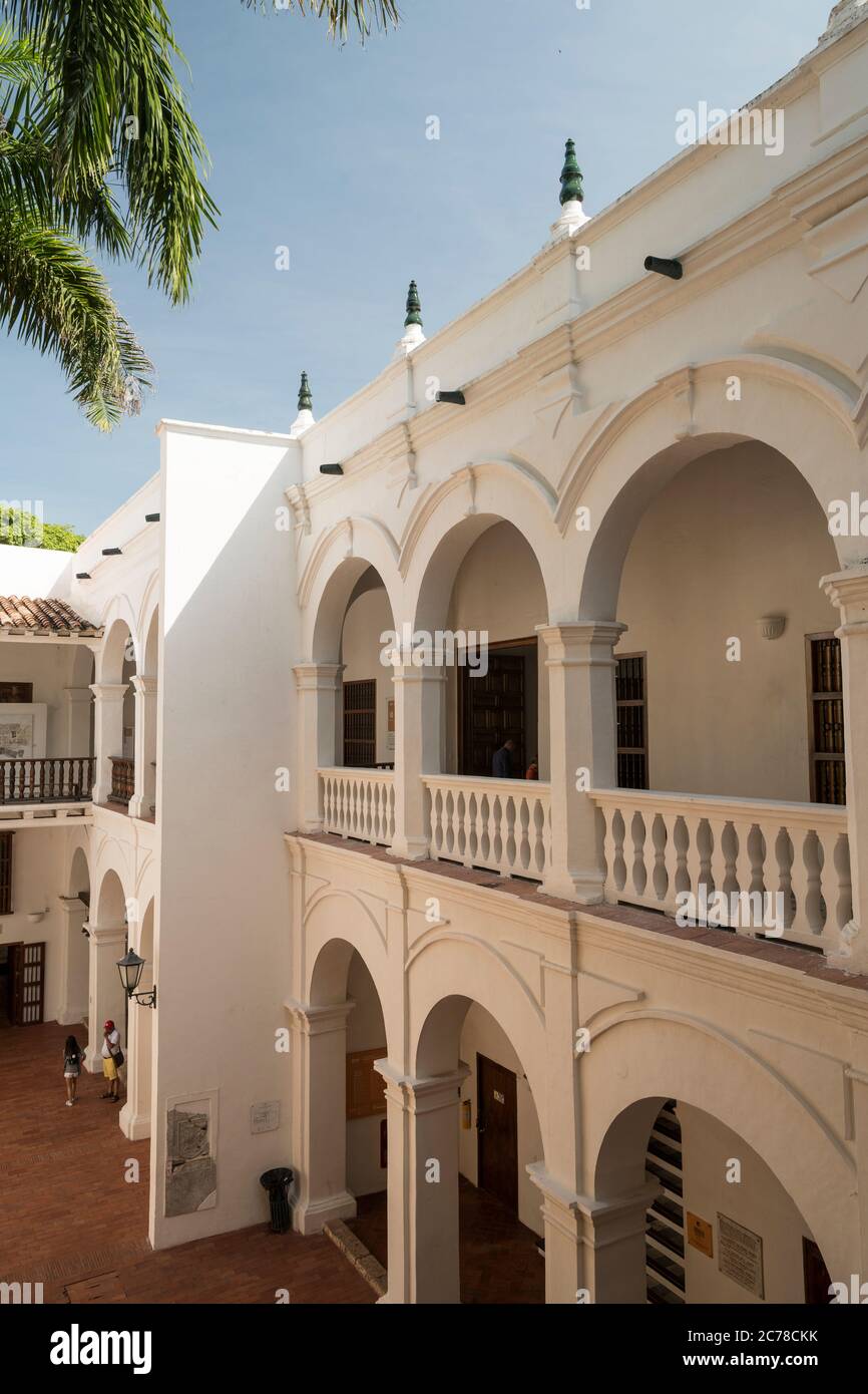 Interior of The Palace of the Inquisition Museum, Old Town, Cartagena ...