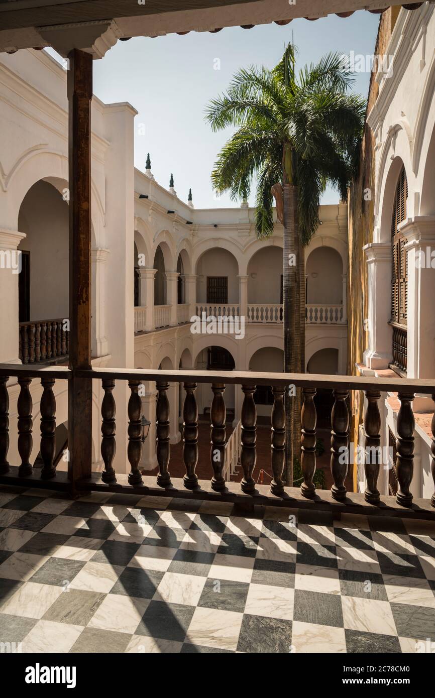 Interior of The Palace of the Inquisition Museum, Old Town, Cartagena ...