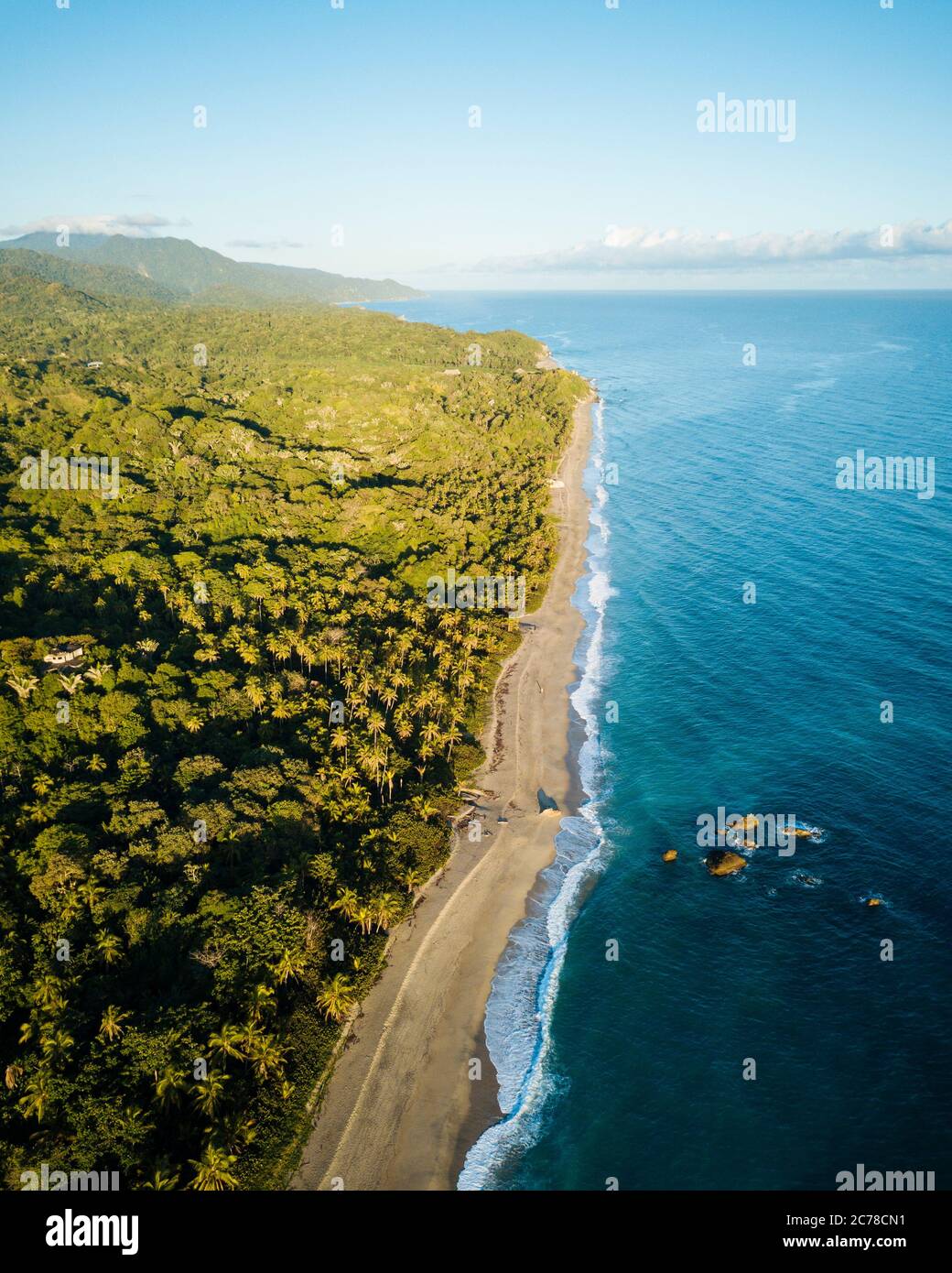 Aerial View of Playa los Angeles, Magdalena Department, Caribbean ...
