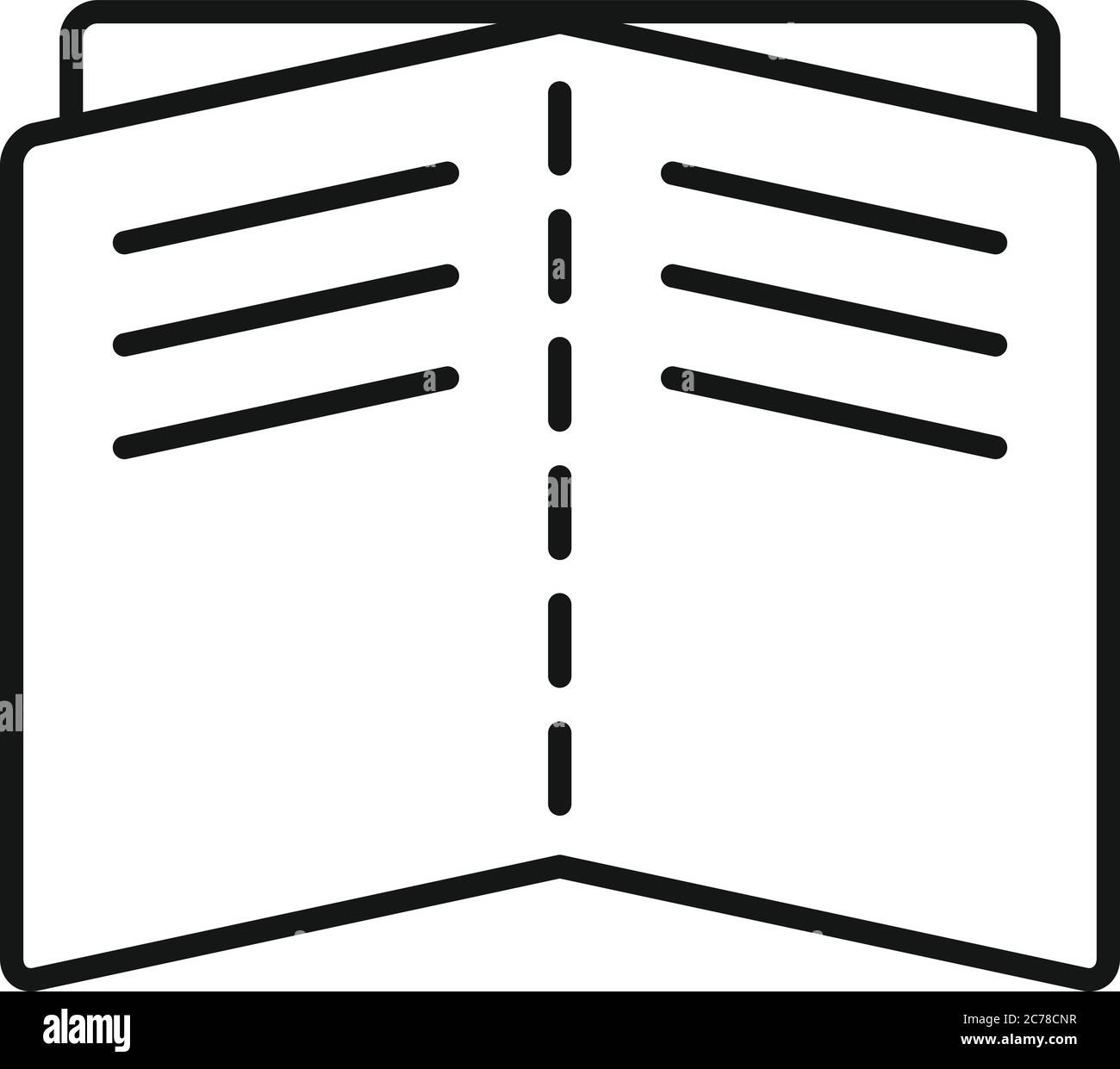 Catalogue brochure icon. Outline catalogue brochure vector icon for web ...