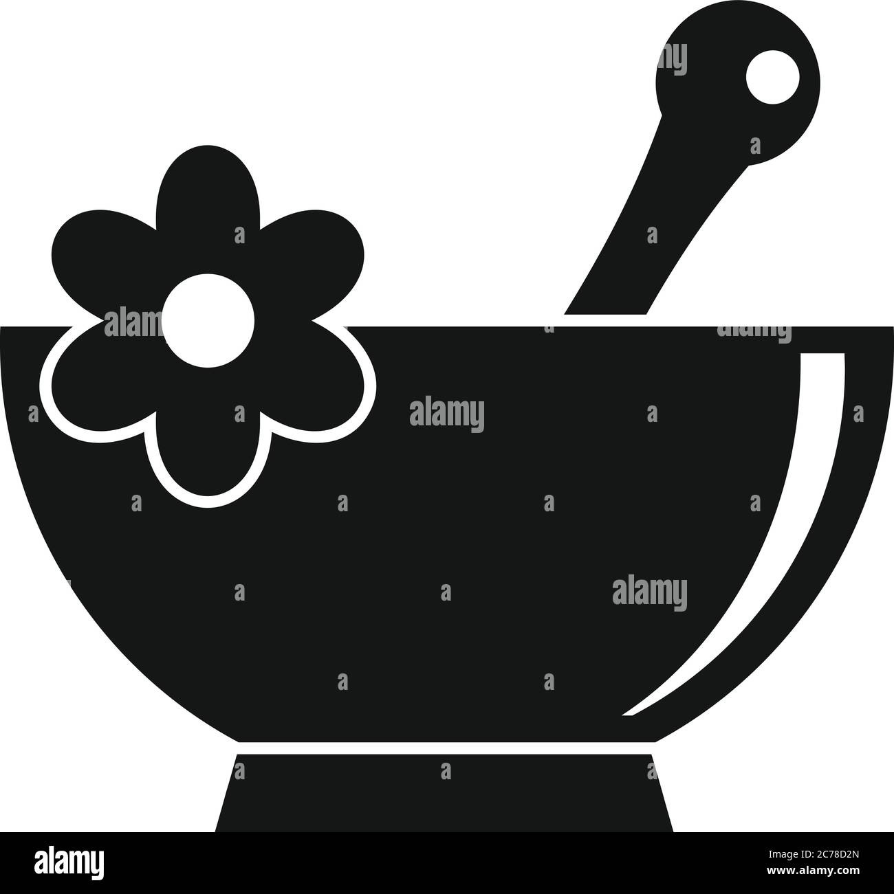 Bowl homeopathy icon. Simple illustration of bowl homeopathy vector ...