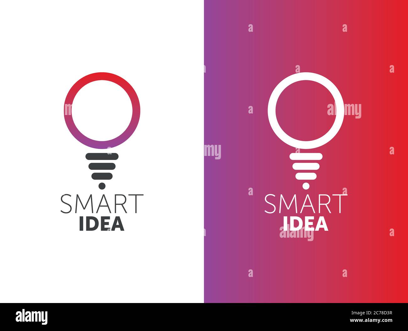 Light bulb logo design hi-res stock photography and images - Alamy